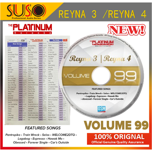 REYNA 3 CD ONLY WITH ADDITIONAL SONG LIST VOLUME 99 (UPDATED 2024) | Shopee Philippines
