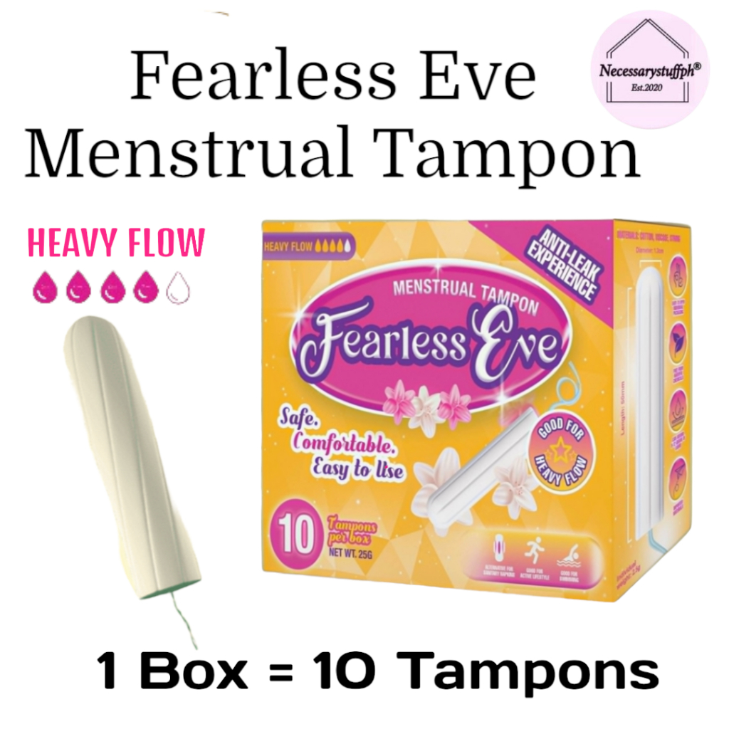 Fearless Eve HEAVY FLOW Menstrual Tampons (1 Box = 10 pcs) | Shopee ...