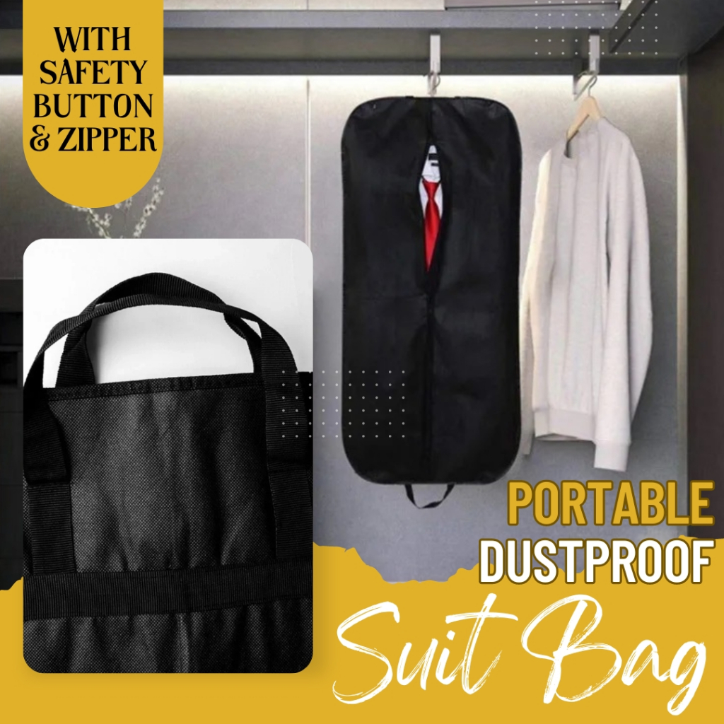 One Size Black Dust Cover For Suit With Buttons Formal Dress Coat ...