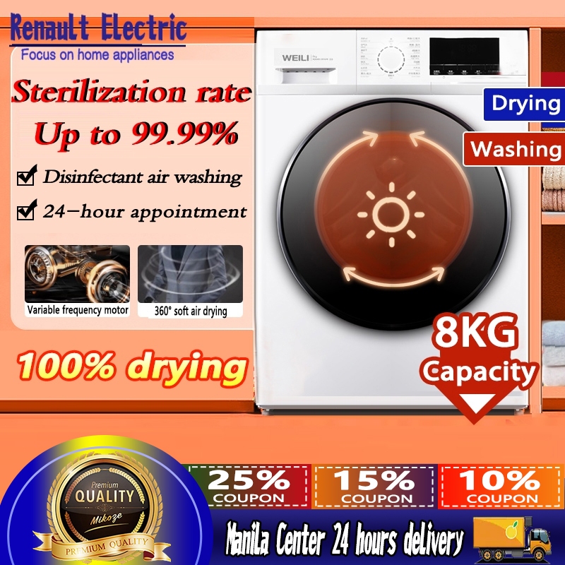 8KG Inverter Series Automatic Washing Machine Front Loading Spinner ...