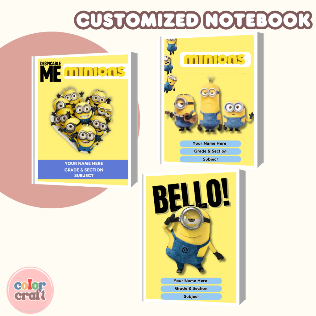 MINIONS NOTEBOOK l WRITING NOTEBOOK | Shopee Philippines