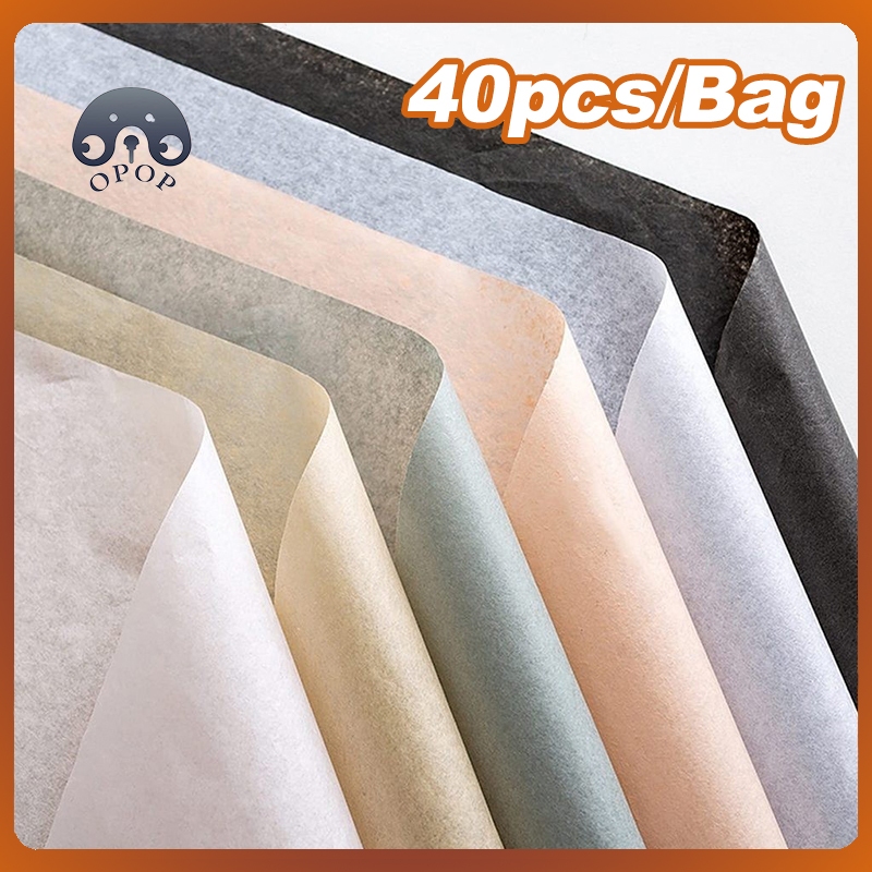 40pcs Tissue Paper Wrapped Flower Paper Translucent Romantic Gift ...