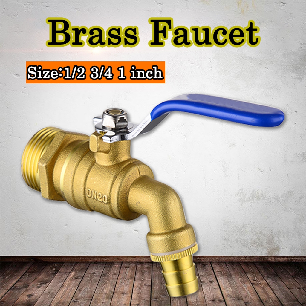 Ball Valve Faucet 1/2 3/4 1 Inch Copper Long Handle Quickly Open High ...