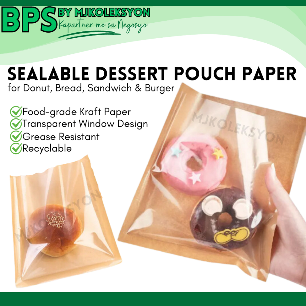 Sealable Bread Wrapper Pouch for Donut Bread Sandwich Burger | Shopee ...