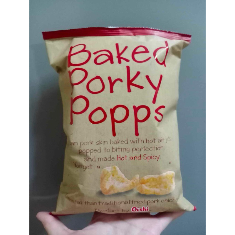 Oishi baked porky popps 34 grams KETO DIET Lean Pork skin Baked ...
