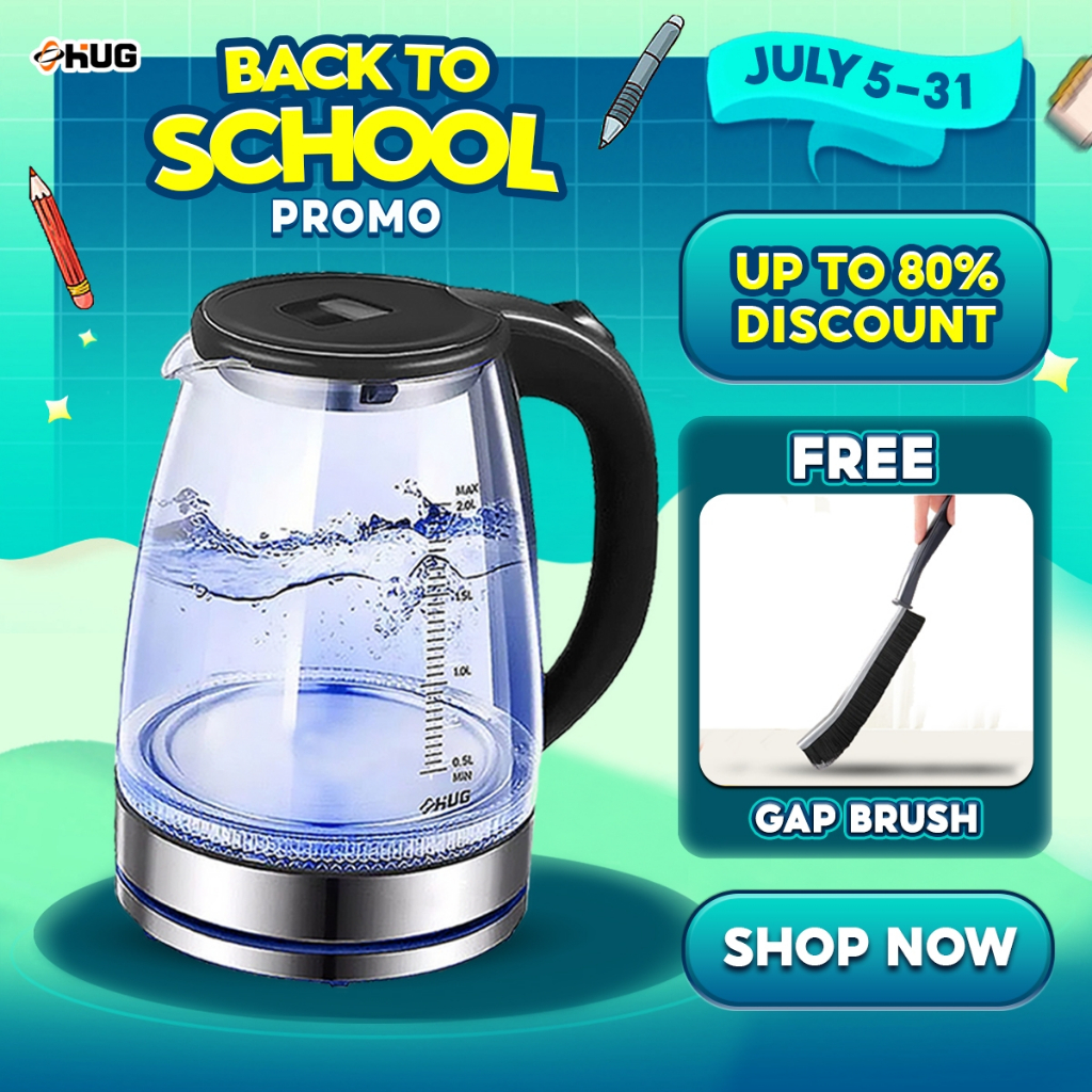 Hug 2 Liters Fast Boiling Electric Glass Kettle EK-20 | Shopee Philippines