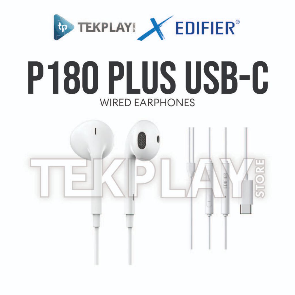 Edifier P180 Plus Wired Earbuds With Mic And Remote / Type C Cable ...