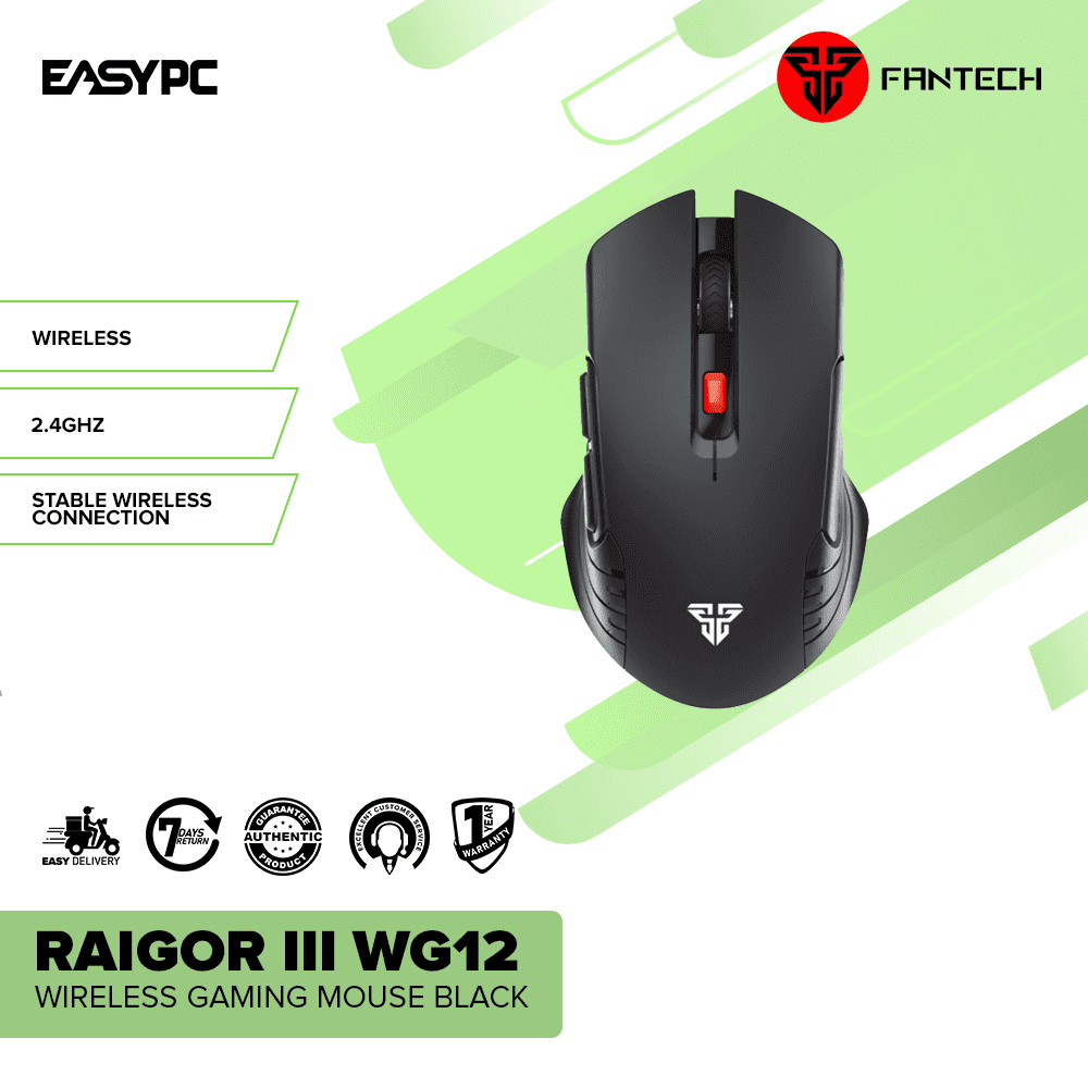 EasyPC| Fantech Raigor III WG12 wireless gaming mouse| Black | Shopee ...