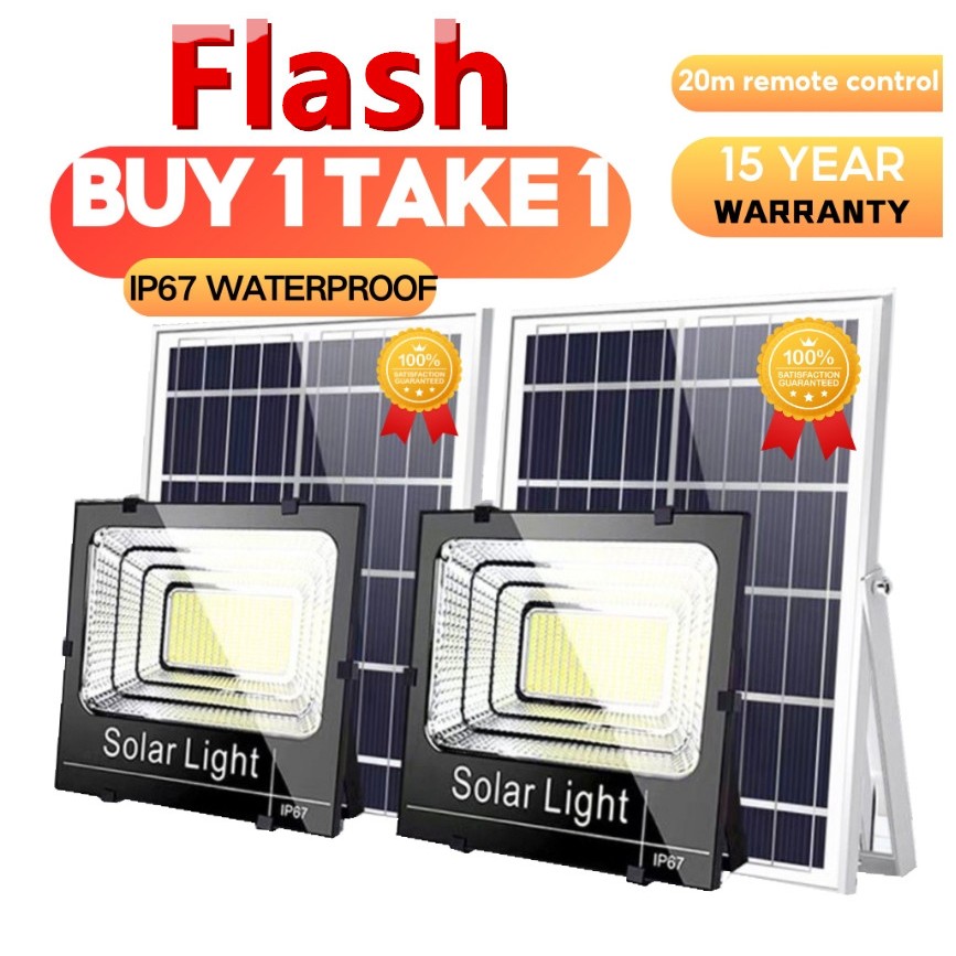 LED Flood Solar Light 100W Outdoor Street Lamp Waterproof IP67 With ...