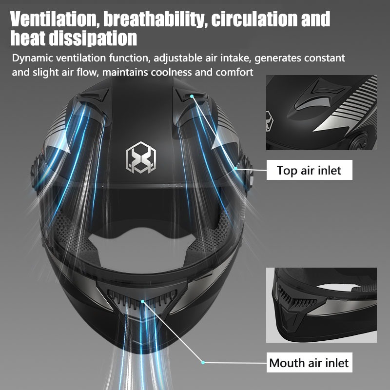 AXK903 motorcycle full face helmet men and women full coverage anti-fog ...
