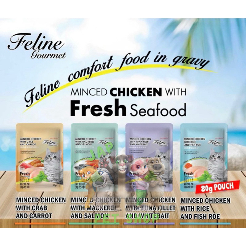 Feline Gourmet Pouch Cat Wet Food All Stages 80g | Shopee Philippines