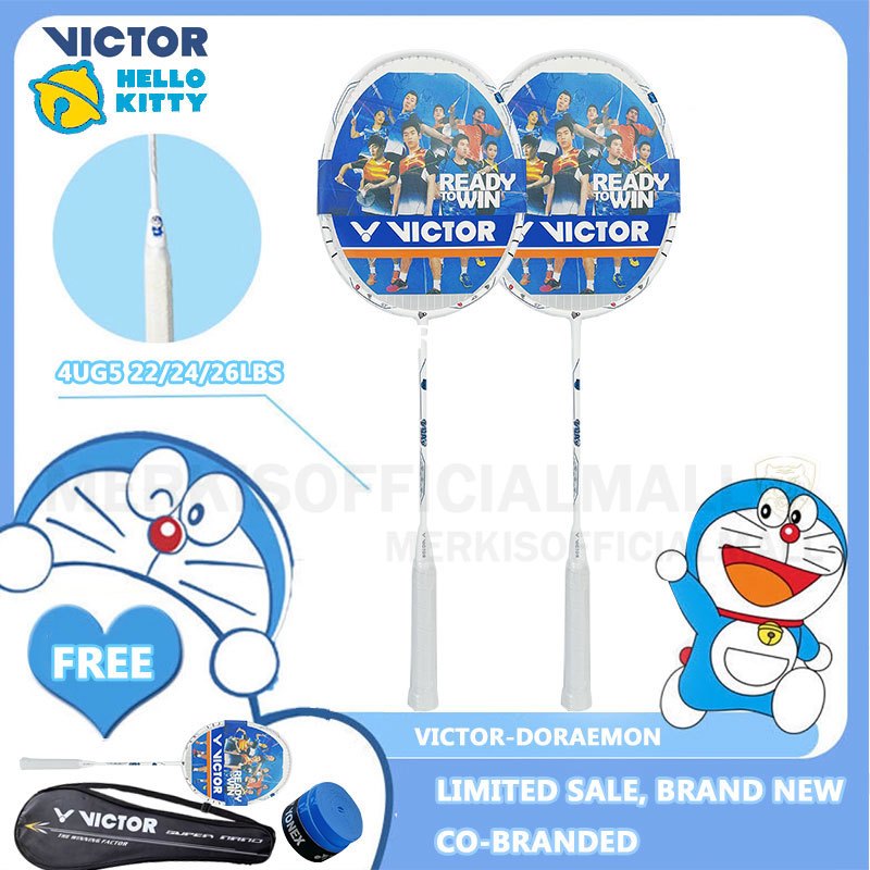 Victor x Doraemon badminton racket Cartoon Children Kid Beginners ...