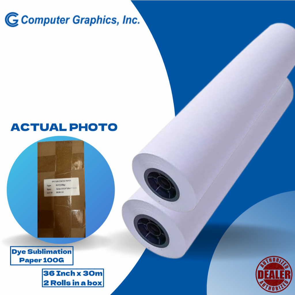 Dye Sublimation Paper 36 Inch x 100m 100g (2inch Core) | Shopee Philippines