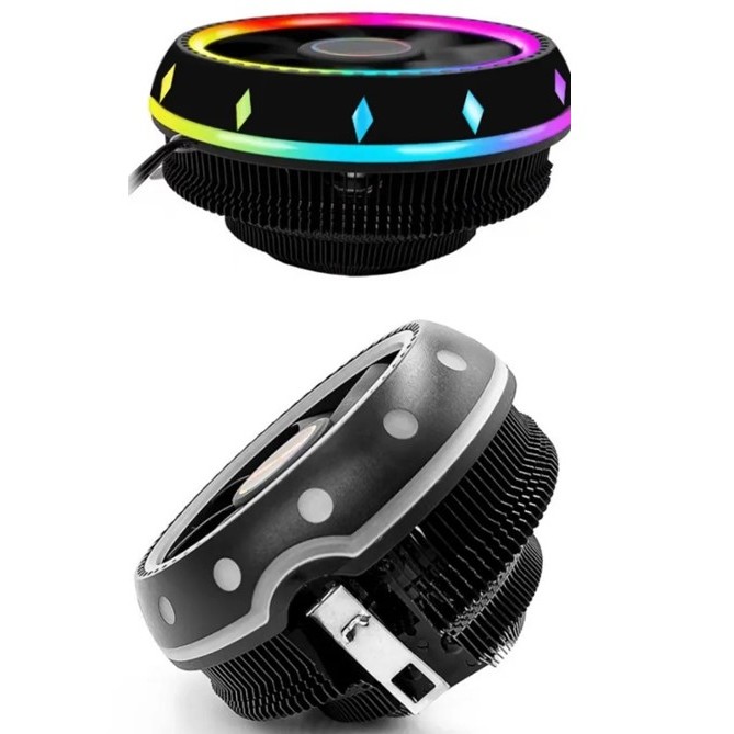 RGB Cool Design CPU Cooler with free thermal paste Heatsink and Fan ...