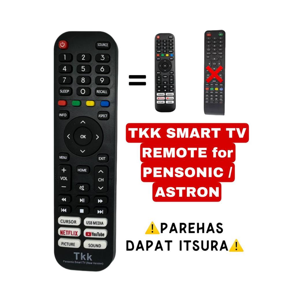 Astron Bluetooth Frameless Smart TV Remote Control With Netflix and ...