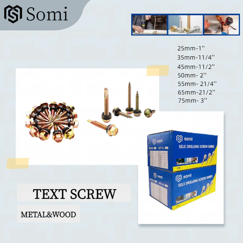 Text Screw For Matel and Wood 1'' ,11/2'', 2'' , 21/2'', 3''(PER BOX ...