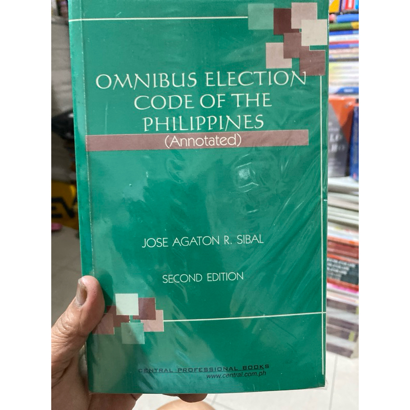 Omnibus Election Code of the Philippines ( Annotated) second edtion ...