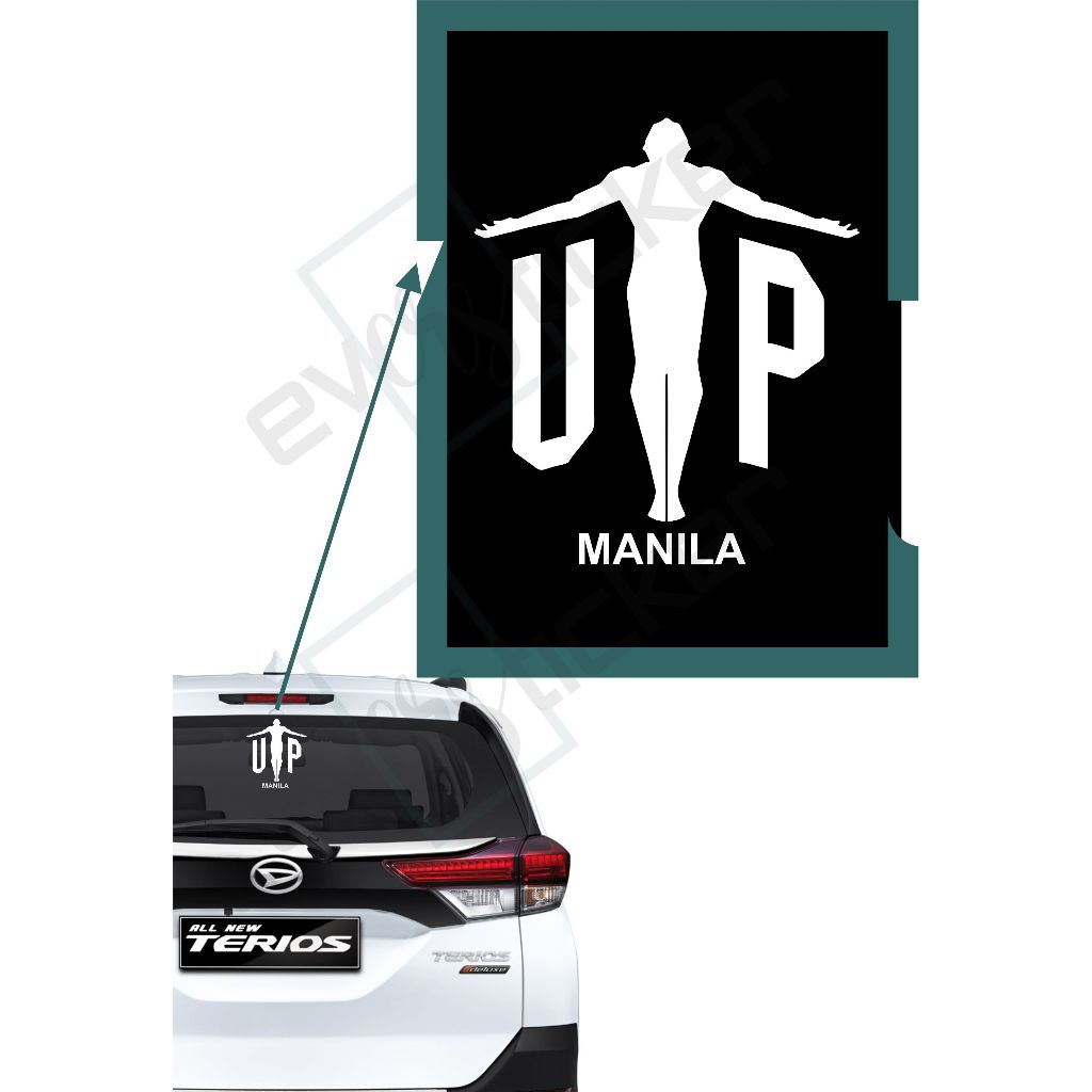 University of the Philippines UP Oblation sticker V11 for cars, motors ...