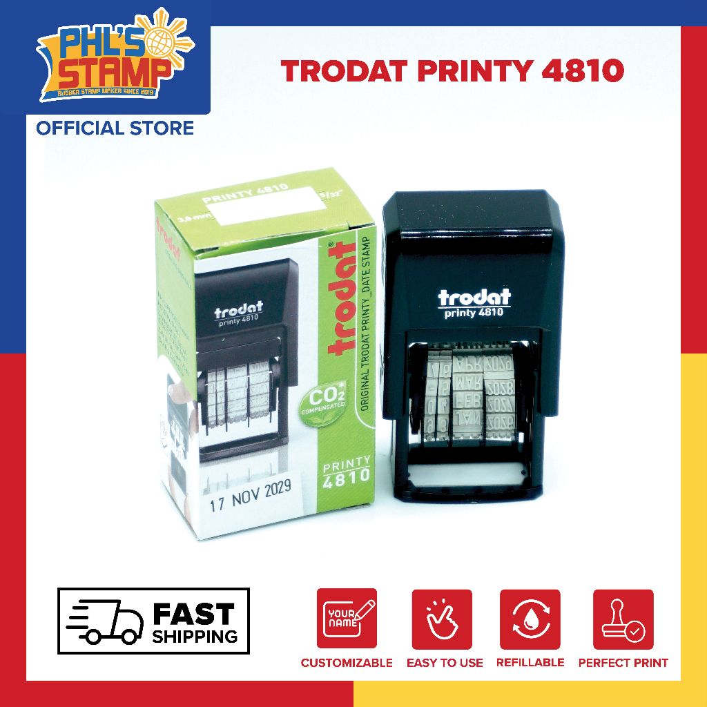 Trodat Printy 4810 -dater only- | Shopee Philippines