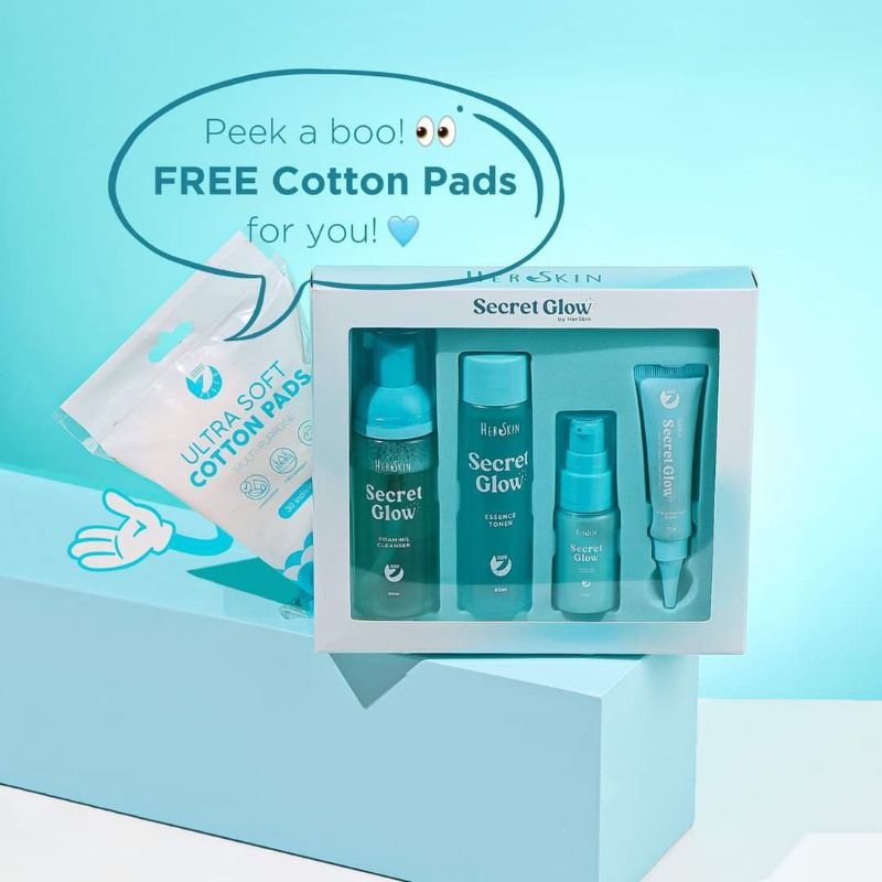 Her Skin Secret Glow Maintenance Set with Free Cotton Pads | Shopee ...