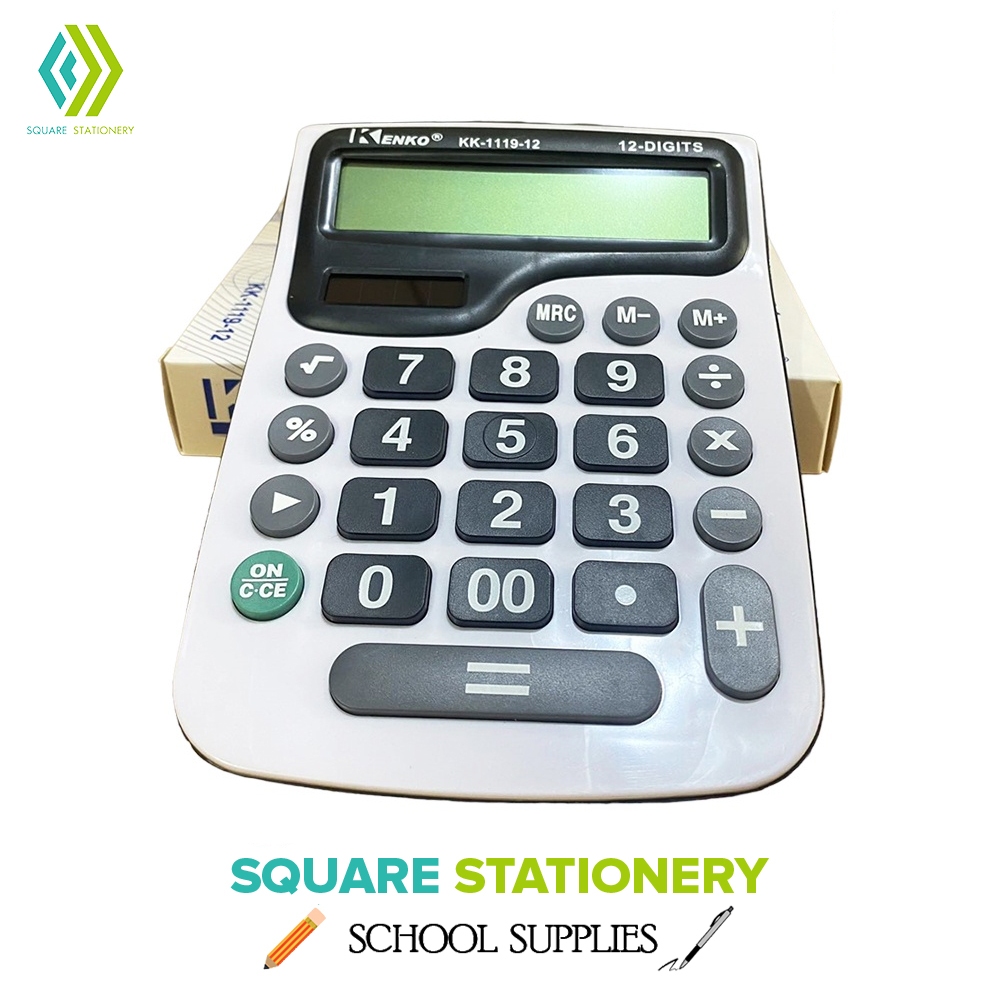 Square Stationery Basic Calculator Large LED Display and Button for ...