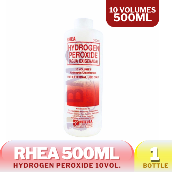 Rhea Hydrogen Peroxide Agua Oxigenada 500ml 10volumes 20volumes ...