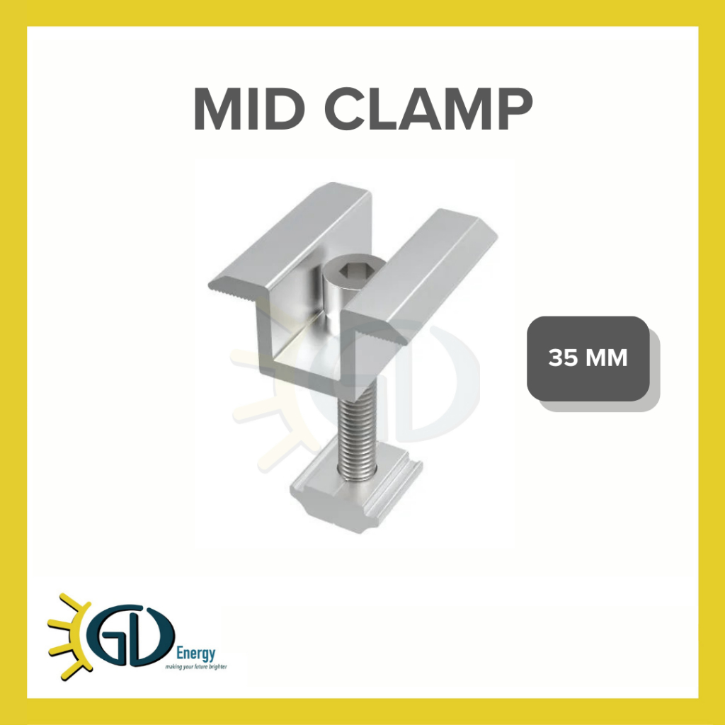 Aluminum Mid Clamp Solar Panel Mounting Accessory | Shopee Philippines