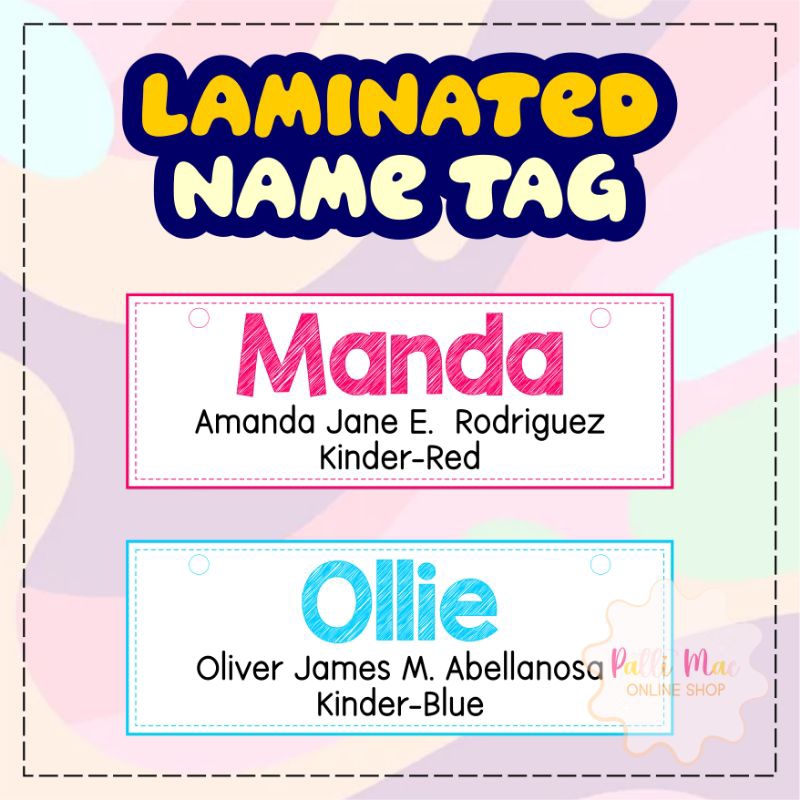 Laminated Name Tag: Back to School | Shopee Philippines