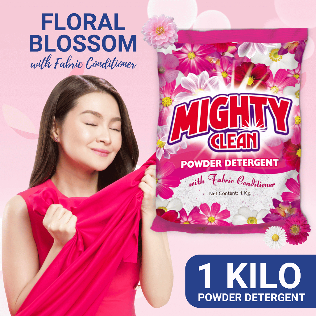 18 KILOS Mighty Clean Powder Detergent Floral Blossom Industrial Size ...