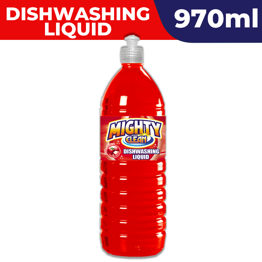 Mighty Clean Dishwashing Liquid Red Apple - (DWL red) - 970ml | Shopee ...