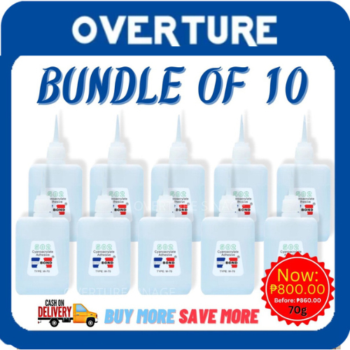 Bundle of 10 EVO BOND Cyanoacrylate CYNO Adhesive Acrylic Glue Shoe DIY ...