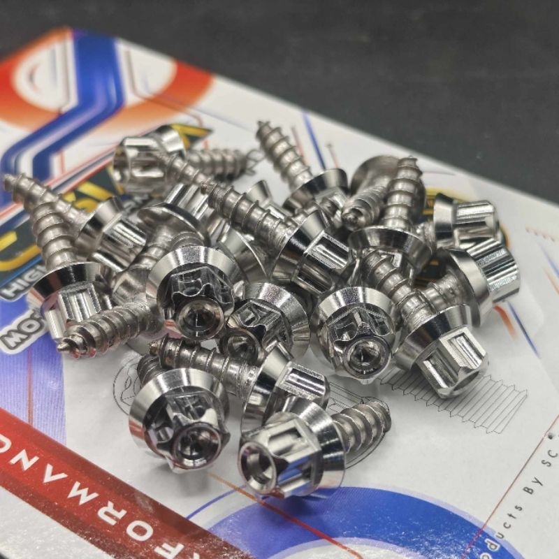 SC SIAM 5X15 CNC YAMAHA BODY BOLTS WHITE/ HENG FLOWER BODY BOLTS ...