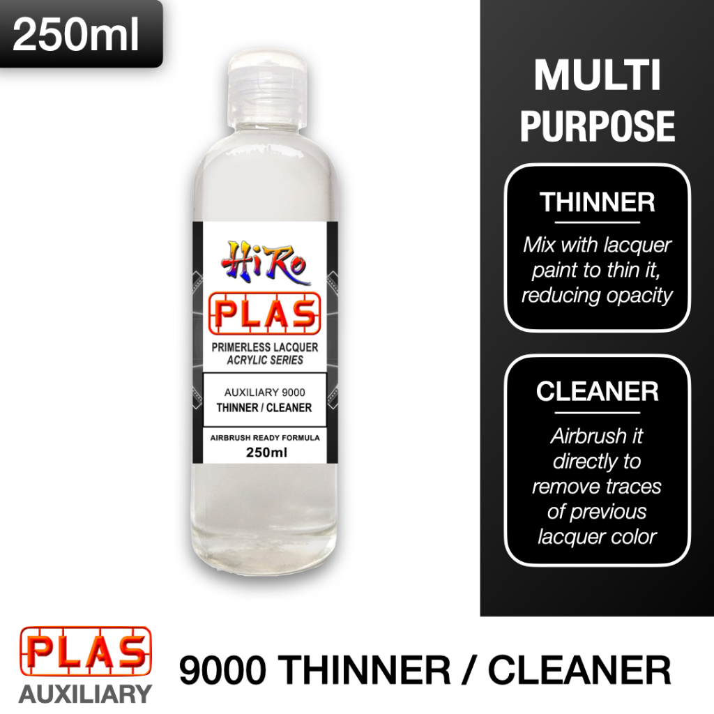 PLAS Auxiliary - Thinner Cleaner 250ml 500ml Sizes (for Lacquer Paint ...