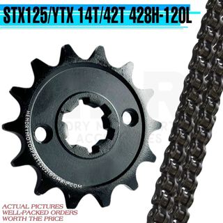 CSL Black Chain And Sprocket Set For YAMAHA STX125 / YTX (14T/42T&14T ...