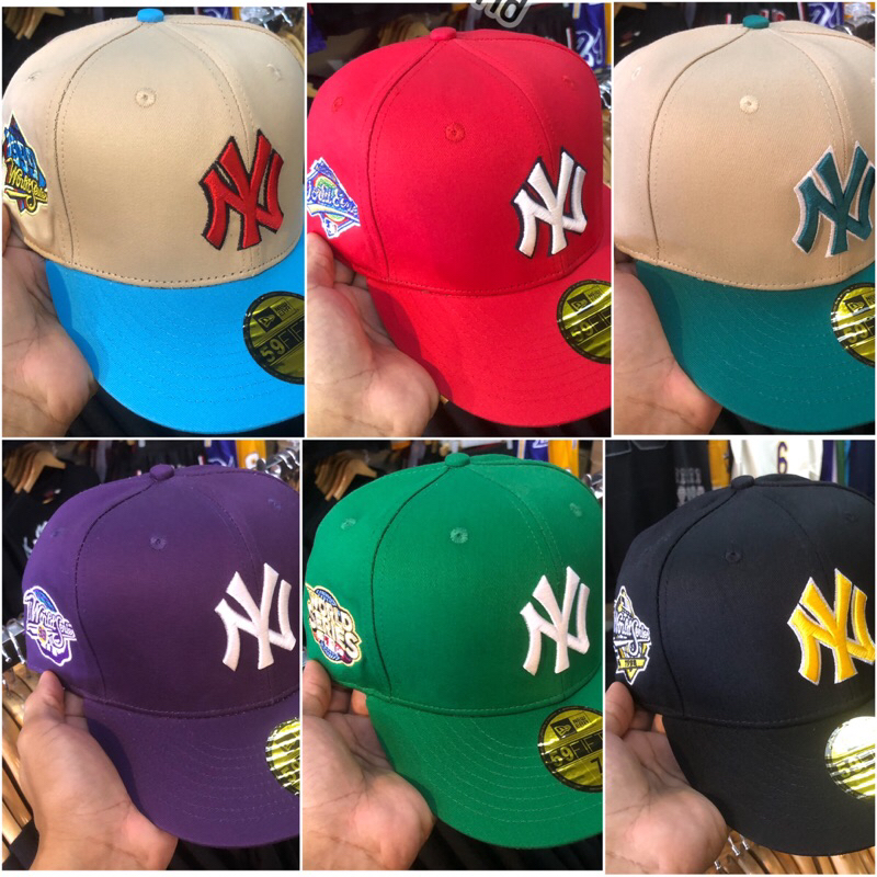 Closed cap fitted cap NY flat brim high quality | Shopee Philippines