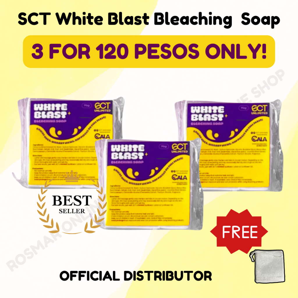 3 PCS SCT WHITE BLAST BLEACHING SOAP | Trending Best Seller Whitening ...