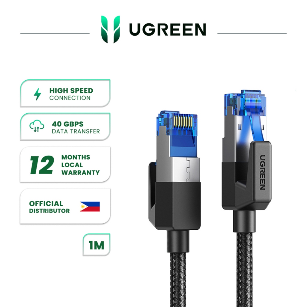 UGREEN CAT8 Shielded Round Braided Ethernet Cable 40GBPS Data Transfer ...