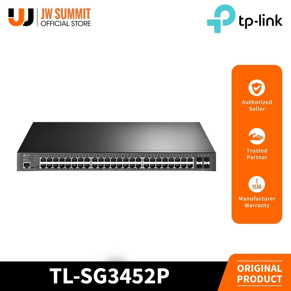 TP-Link TL-SG3452P JetStream 52-Port Gigabit L2+ Managed Switch with 48 ...