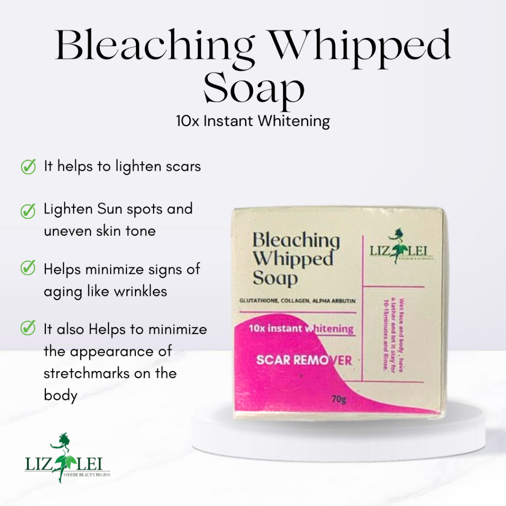 Bleaching whipped soap 10x whitening and SCAR REMOVER in 70g | Shopee ...