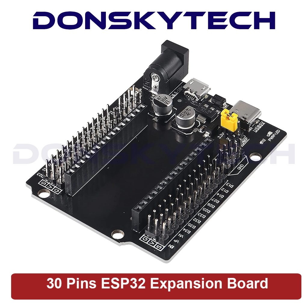 30Pins ESP32 Expansion Board with Type-C USB and Micro USB Dual ...