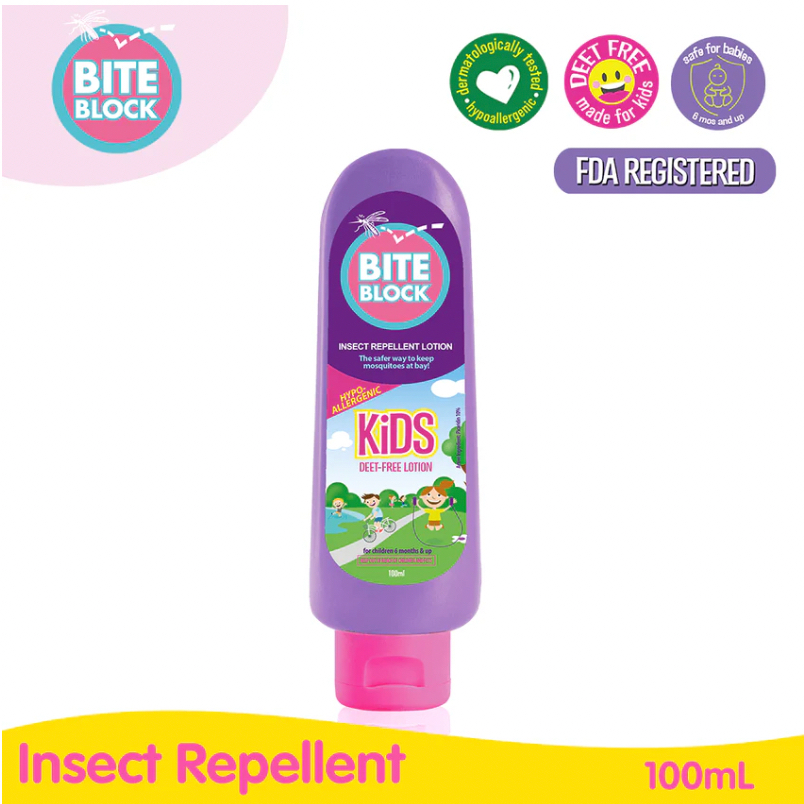 Bite Block Kids Insect Repellent Lotion 100mL. DEET-free ...