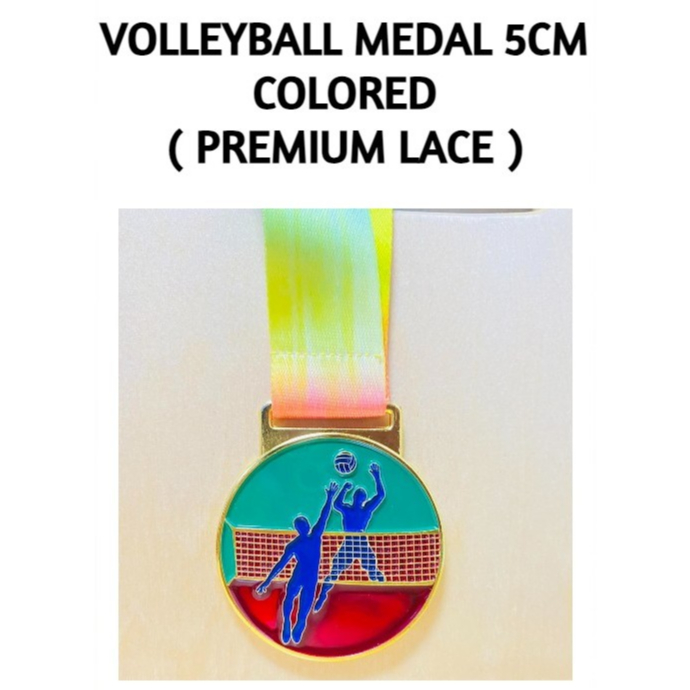 1PC - VOLLEYBALL MEDAL 5CM COLORED ( PREMIUM LACE ) | Shopee Philippines