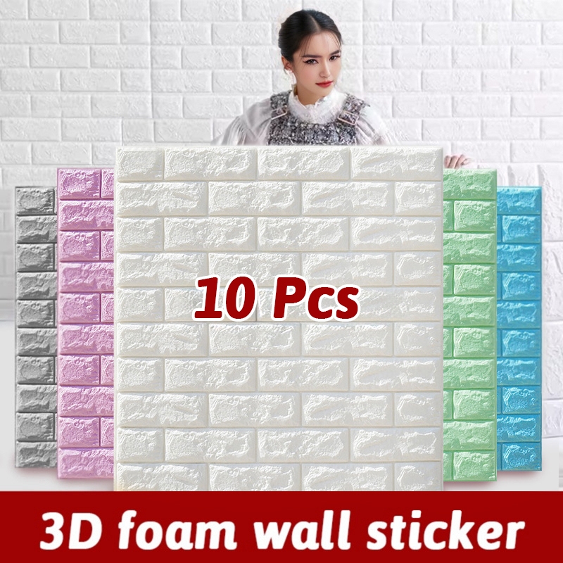 Foam Bricks Wallpaper Self Adhesive waterproof soundproof Brick Wall ...
