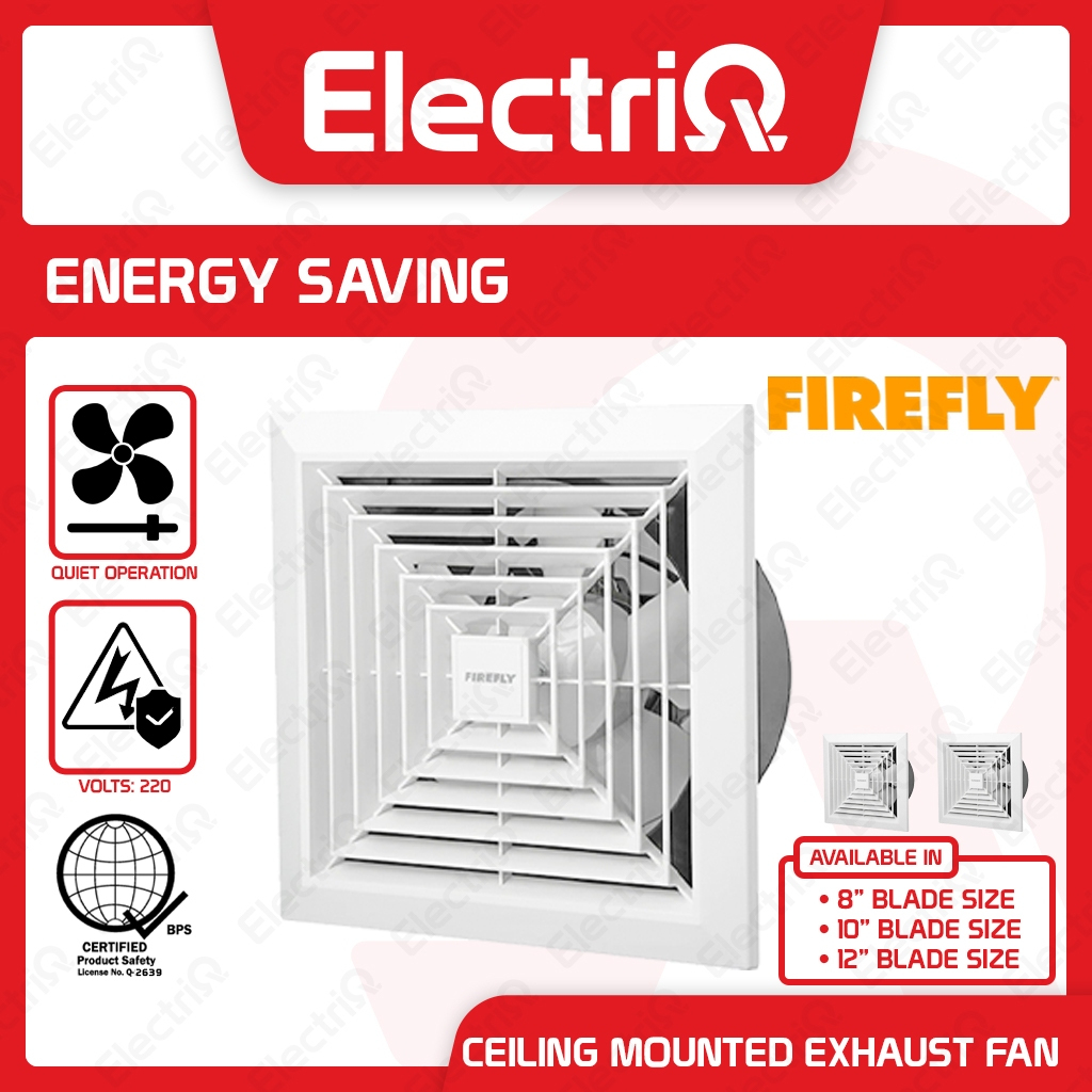 Electriq l Firefly 8 Inch / 10 Inch / 12 Inch Ceiling Mounted Exhaust ...
