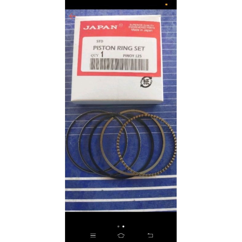 PISTON RING PINOY-125 STANDARD JAPAN | Shopee Philippines