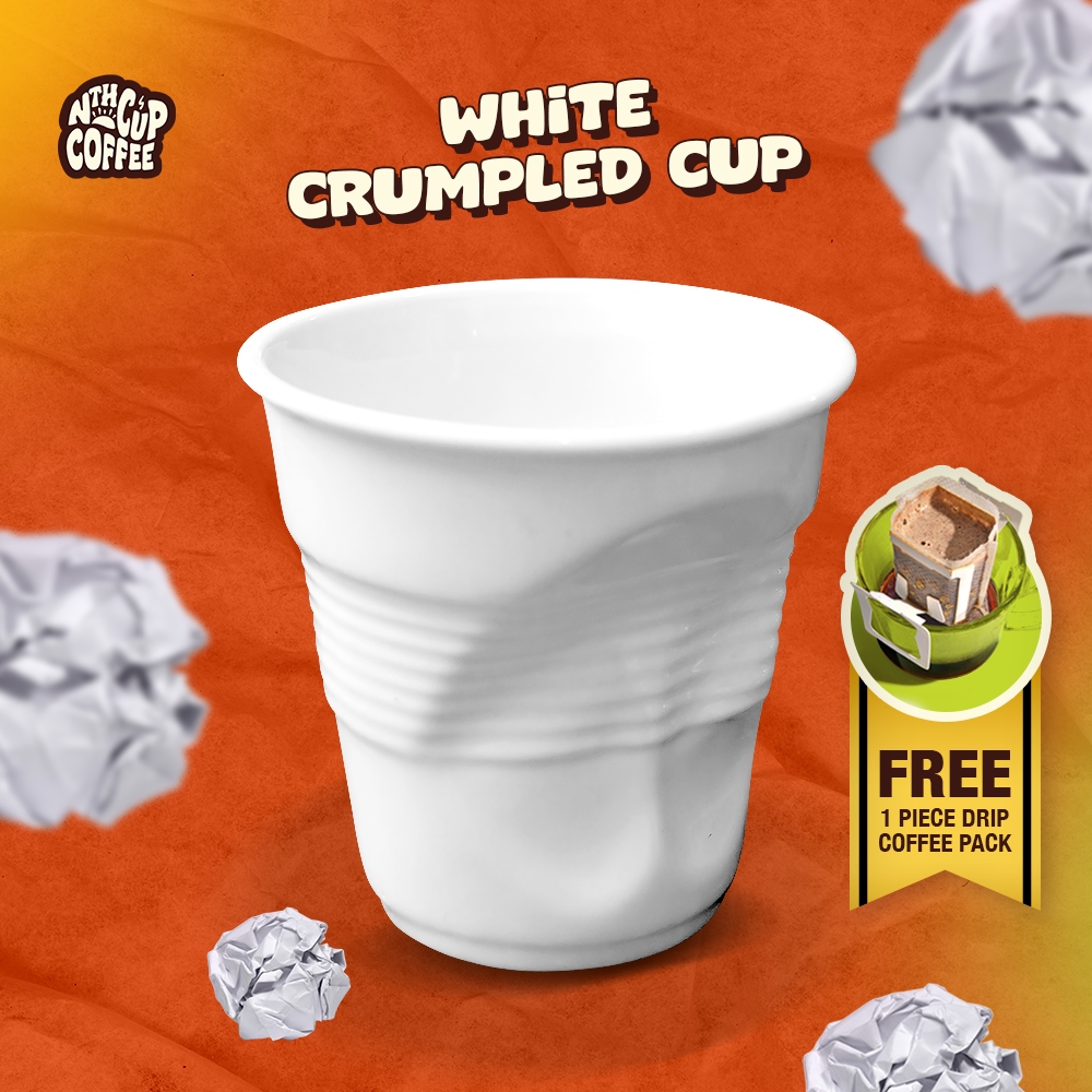White Crumpled Ceramic Cup | Shopee Philippines