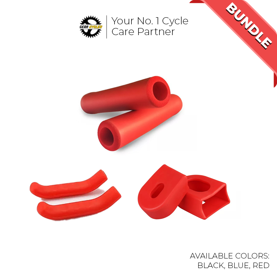 (BUNDLE) Silicone Grips Handlebar Brake Lever Cover Crank Arm Boots ...
