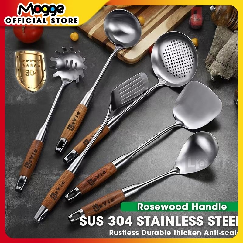 M1 304 Stainless Steel Kitchen Utensils Rosewood Handle Cooking ...