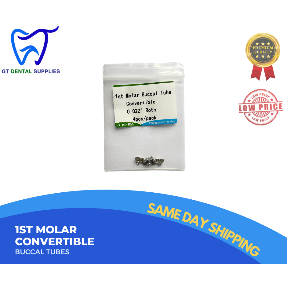 1st Molar Buccal Tube Convertible Slot 0.022" Wide Entrance | Sold per ...