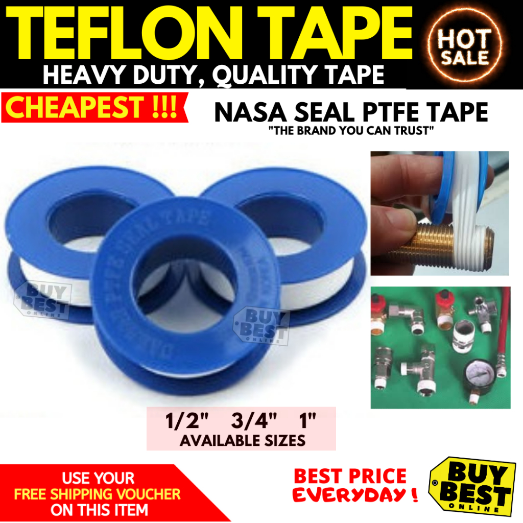 Teflon Tape / Plumber's Tape (1/2", 3/4" &1") HIGH QUALITY | Shopee ...